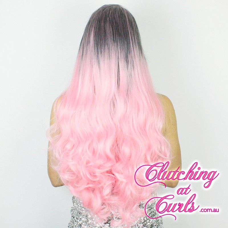 Long 65cm Pink Ombré Synthetic Extension Fun Extensions